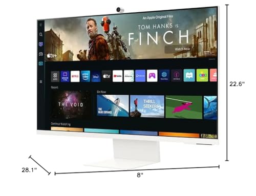 SAMSUNG 32" M80B UHD HDR Smart Computer Monitor Screen with Streaming ...