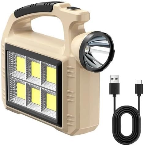 AMPLIN Rechargeable Solar Lantern, USB Charging - Portable LED/COB ...