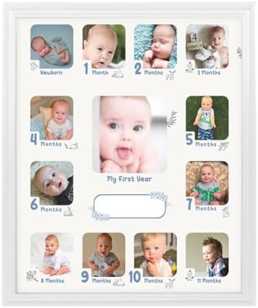 Amazon.com : tiny ideas Baby Prints Collage Keepsake Frame With ...