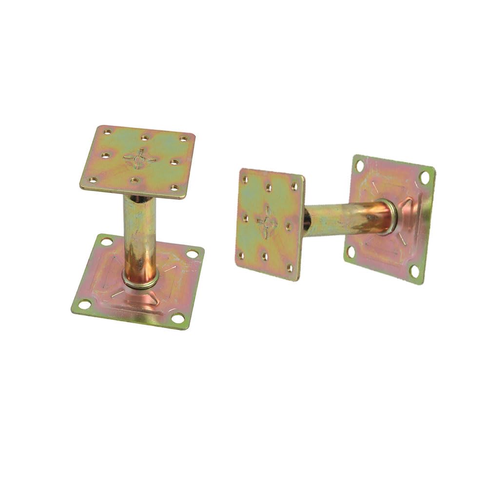 Adjustable Base Plates Brackets Post Holders, Lokatall 2 Pack Heavy ...
