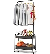 Amazon.com: KINGRACK Kids Clothing Rack, Small Clothes Rack with Metal ...