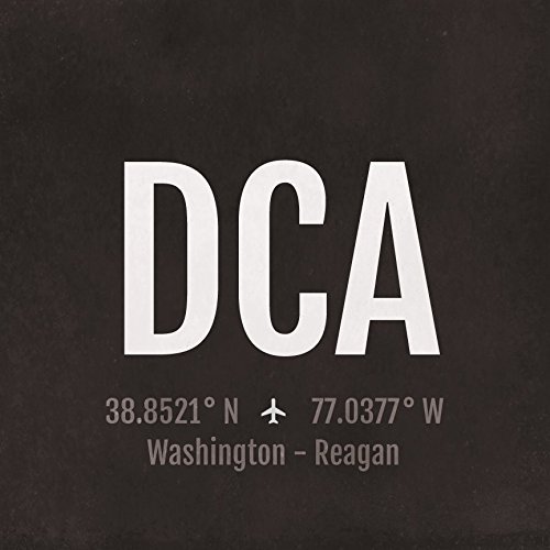 Amazon.com: Washington DC Airport Code Print - DCA Aviation Art ...