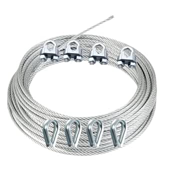 Sparesdeal Stainless Steel Cable Wire Rope for Hoisting, (20 Mtrs ...