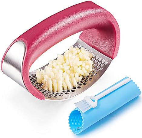 Amazon.com: Garlic Rocker Press, Stainless Steel Garlic Crusher ...