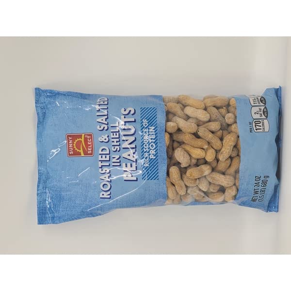 Amazon.com : Sunny Select, Roasted & Salted In Shell Peanuts, 24 OZ ...