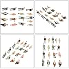 50pcs Model Painted Figures,1:32 Scale Seated People Railway Scenery ...