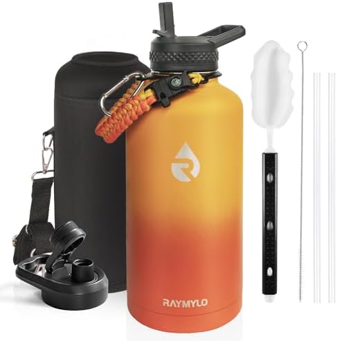 Amazon.com: RAYMYLO Insulated Water Bottle 40 oz, Triple Wall Vacuum ...