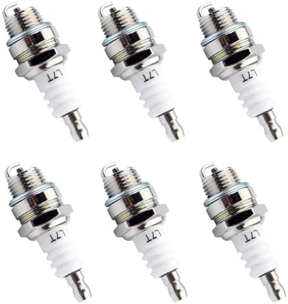 HAPPOW 6Pcs Spark Plugs, L7T Ignition Plug for BM6A,for BPMR7A, for RCJ6Y, for RCJ7Y Lawn Mower ...