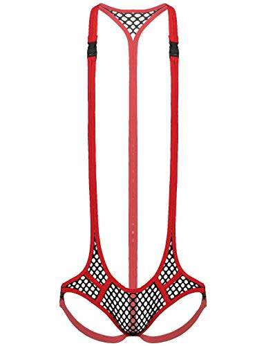 Buy Mens Sheer Mesh Wrestling Singlet Backless Jockstraps Underpants ...