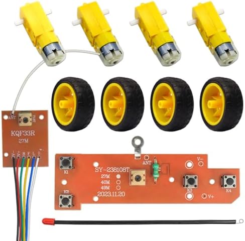 Electronic Spices Combo of Double Shaft BO Motor and Rubber Wheels with ...