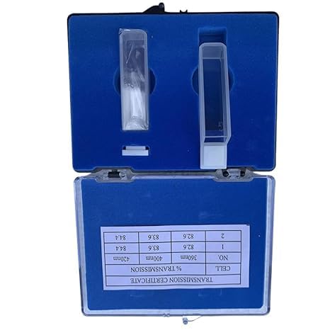 Quartz Cuvette Standered Cell with Lid & Round Bottom Squre Cap for ...