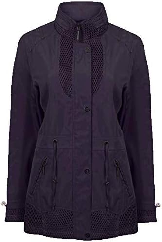 JBC Collection Women's Casual Anorak Jacket Net Design Black 16 ...