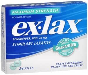 Amazon.com: Ex-lax Sennosides USP 25 Mg Stimulant Laxative Pills to ...