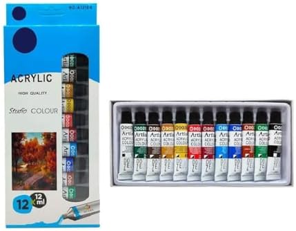 Prescent Acrylic Color Tubes -12ml X 12 Shades for All Professionals ...