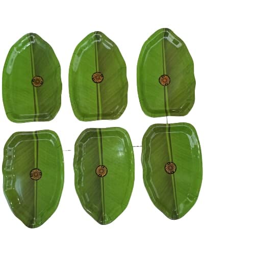 Buy Starflux Melamine Banana Leaf Design Nasta Plate II Crockery Half ...