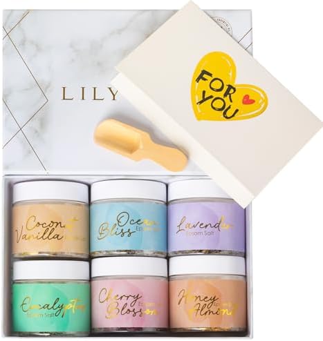 Amazon.com: Epsom Bath Salts Gift Set for Soaking 4pcs Bath Salts with ...
