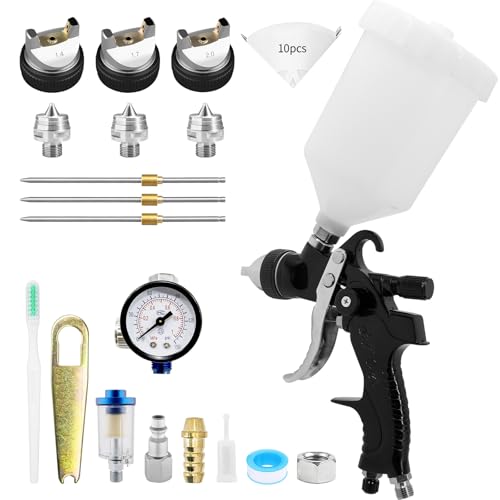 Amazon: HVLP Spray Gun Kits with Air Regulator, Air Spray Paint Gun ...