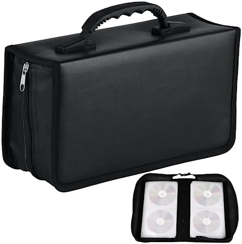 Amazon.com: yeesport 128 PCS PU Leather CD Binder Case, Large Capacity ...