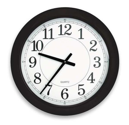 Amazon.com: GRAINGER APPROVED Analog Clock, 24 in, Black : Home & Kitchen