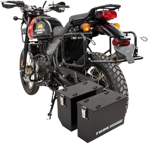 Amazon.com: Tusk Aluminum Panniers with Pannier Racks V2 Medium Black ...