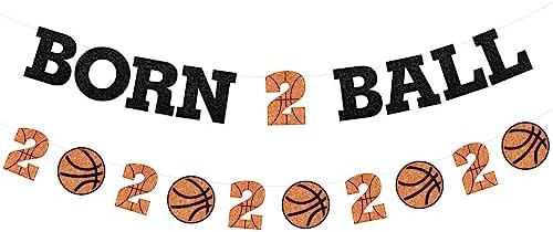 Amazon.com: Balterever Born Two Ball Birthday Decorations Sports Theme ...