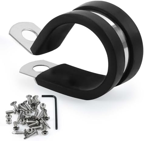 ZIPCCI 1/4 Inch Cable Clamps, 25 Pack Stainless Steel Wire Clamps ...
