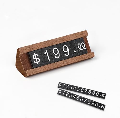 Amazon.com : Mollytek 10 Sets/Box Price Display Counter Stand Wood ...