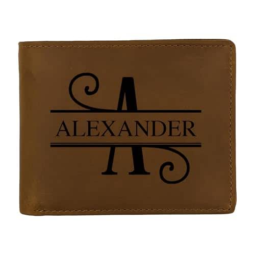 Amazon.com: Personalized Wallet for Men | Initial Monogram Custom ...