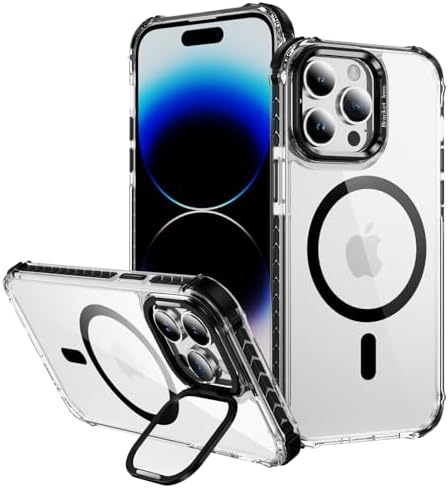 for iPhone 14 Pro Case with Metal Camera Stand, Full Protection ...