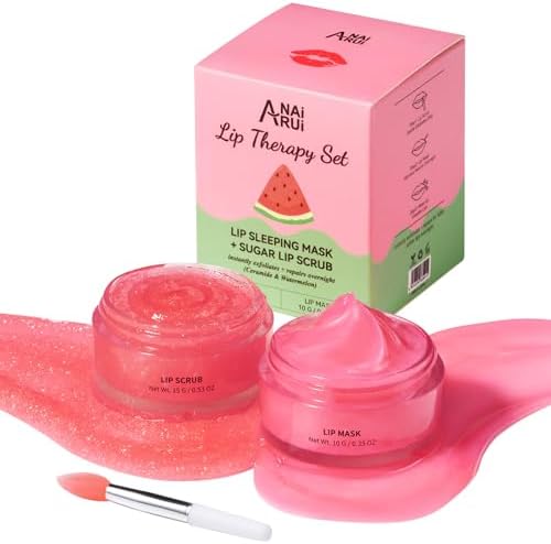 Amazon.com : Lip Mask Set, Lip Scrub & Lip Butter, Overnight Lip ...