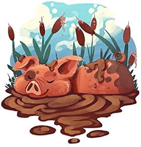 Amazon.com: Pig Window Truck Car Vinyl Bumper Sticker Decal 5'' x 4 ...