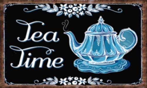 Amazon.com: Retro Style Tea Shop Metal Sign Door Sign, Tea Rooms Sign ...