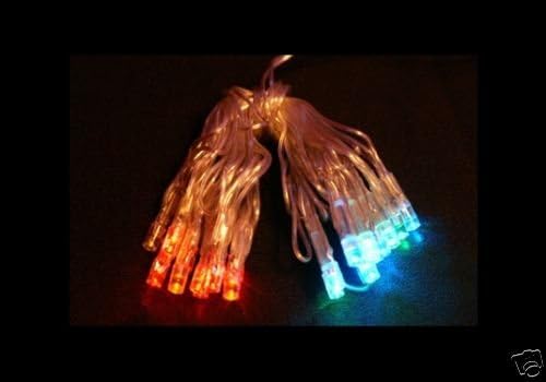 10 Silver Star Battery Operated LED Fairy Lights by Lights4fun : Amazon ...