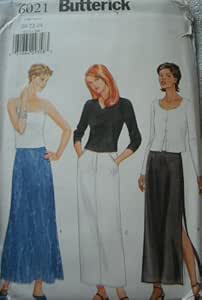 Amazon.com: Butterick Pattern 6021 Misses Skirt with Variations Sizes ...