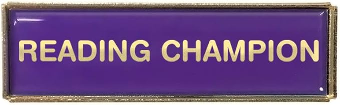Reading Champion Purple Rectangle Budget Badge : Amazon.co.uk: Toys & Games