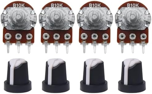 Electronic Spices 10k 3 Pin D Shaft Rotary Potentiometer Volume Pot 10K ...