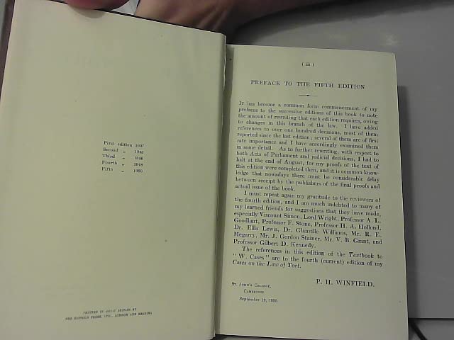 Winfield and Jolowicz on tort: Percy Henry Winfield: 9780421179202 ...