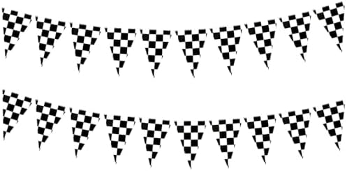 Amazon.com: JANSONG 4M Checkered Pennant Banner,Pennant Racing Banner ...
