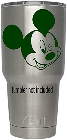 Amazon.com: Mickey Winking (Green) Decals for Yeti cups - Car Sticker ...