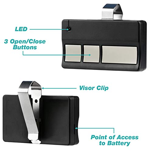 2 Garage Door Remote Opener for Liftmaster 973LM (1997-2005) Red Button ...