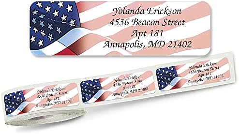 Amazon.com : Patriotic American Celebration Personalized Return Address ...