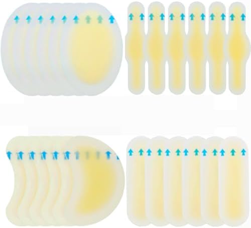 Amazon.com: Blister Bandages, 28 Count MYMULIKE 5 Shapes Hydrocolloid ...