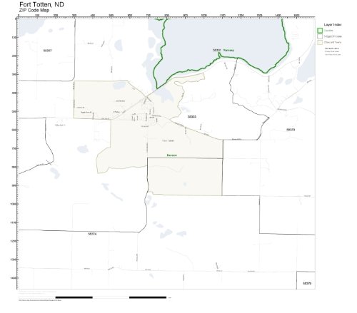 Buy ZIP Code Wall of Fort Totten, ND ZIP Code Laminated Kitchen Online ...