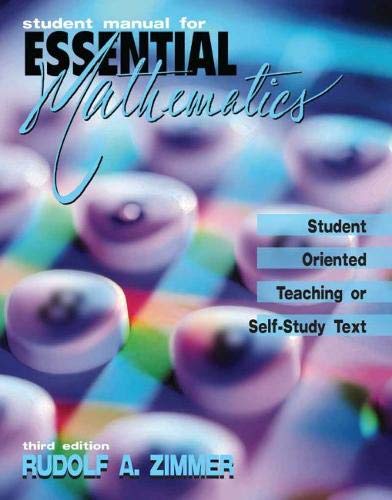 Buy Student Manual for Essential Mathematics Book Online at Low Prices ...