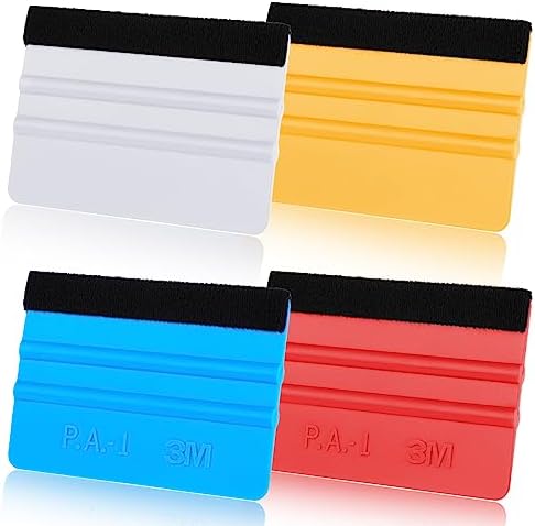 WRAPXPERT Squeegee for Vinyl- Felt Vinyl Squeegee 2 Pcs,Purple and Teal ...