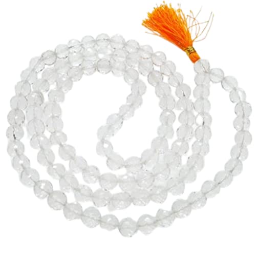 Sphatik Jaap Mala For Pooja Sphatik Mala 108 Beads Original Diamond Cut ...