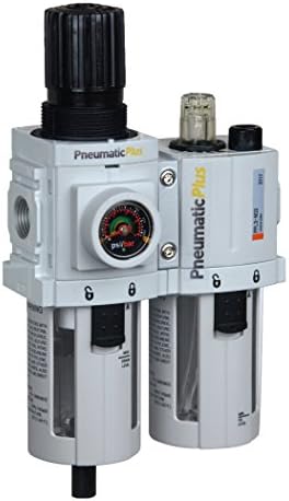 PneumaticPlus PPC3A-N03G Compressed Air Filter Regulator Piggyback ...