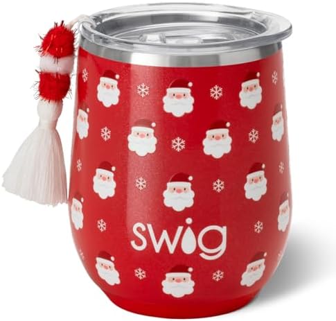 Amazon.com | Swig Life 14oz Insulated Wine Tumbler with Lid | Christmas ...