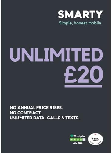 SMARTY Unlimited SIM Only 1-month flexible plan: Amazon.co.uk ...