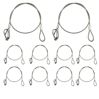 Amazon.com - 10Pack Stage Light Safety Cable 31" Stainless Steel ...